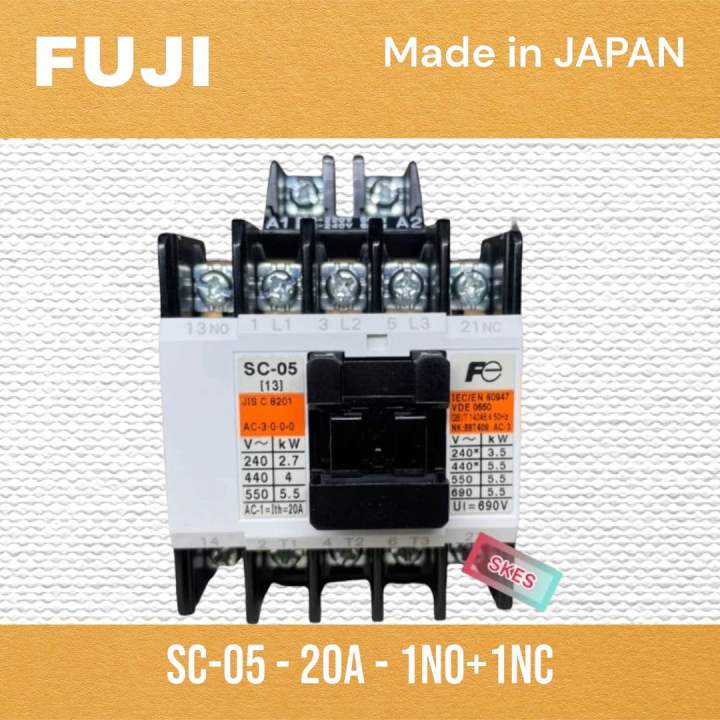 FUJI SC-05 20A MAGNETIC CONTACTOR - Made in Japan | SSK Electric ...