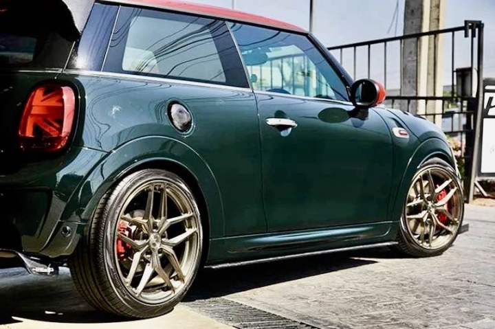 MINI COOPER F56 F55 DUELL AG Carbon fiber side lip diffuser skirt ...