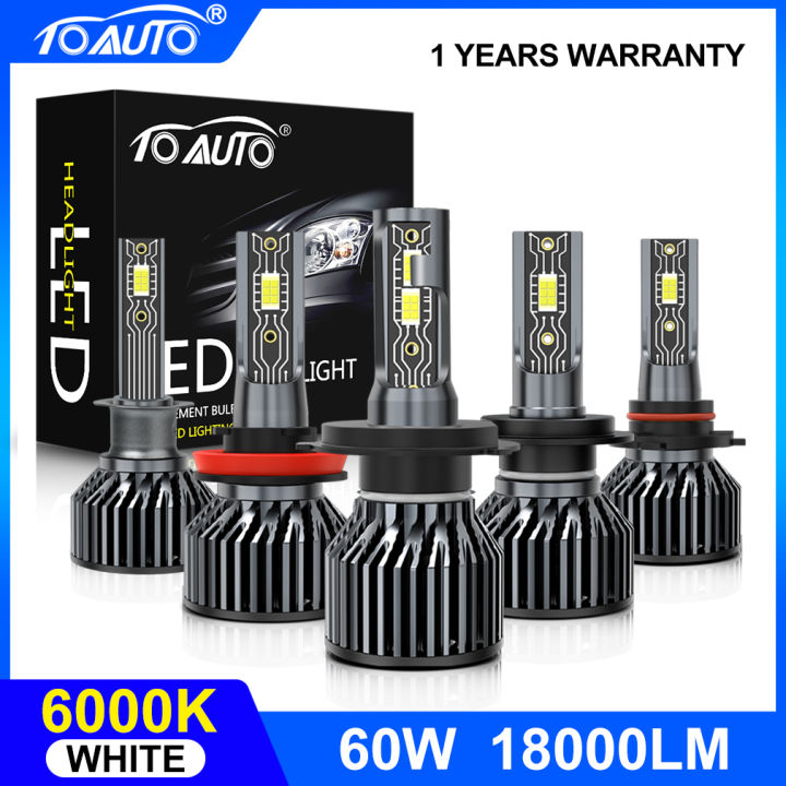 2PCS Car LED Headlight CSP CHIPS 60W 18000LM 6500K H4/H11/H13/9005 Foglight Auto Headlight Hi ...
