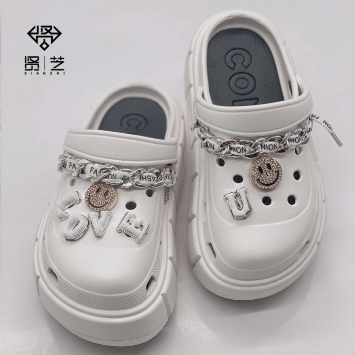 Crocs Jibbitz Charms Shoes DIY Accessories Smiley Face Crystal Diamond ...