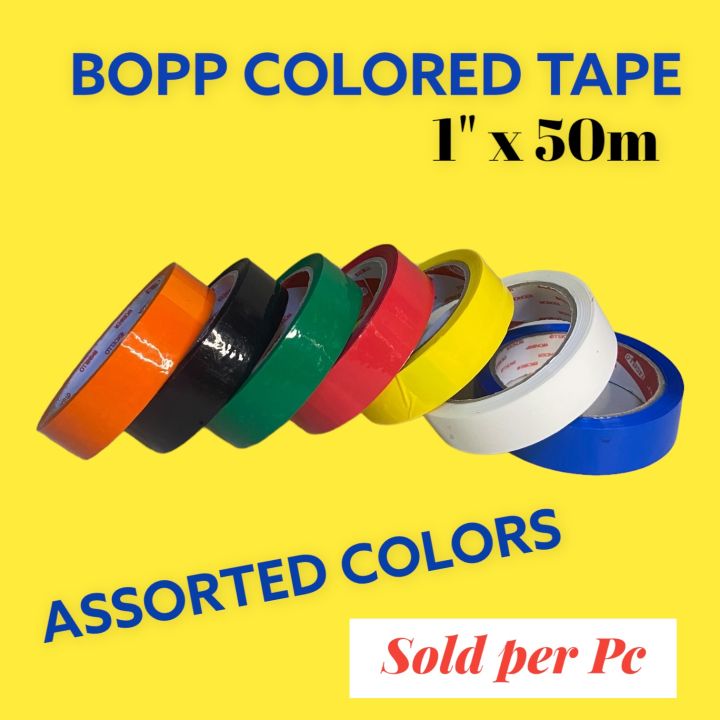 Colored Tape 1" x 50m Assorted Colors X Sold per Pc | Lazada PH