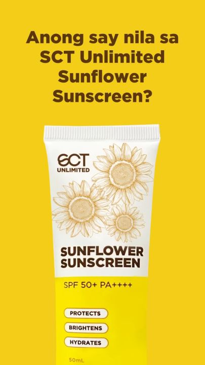 SCT Unlimited Sunflower Sunscreen SPF50, Make Up Primer Sun Protection ...