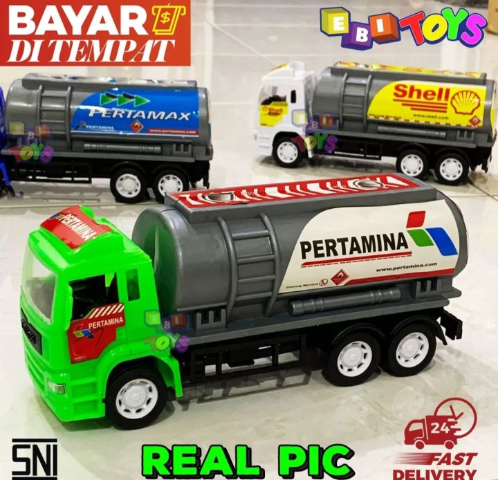 Mainan Truck Bensin Pertamina Shell Truk Tangki Bensin Pertamina Truk ...