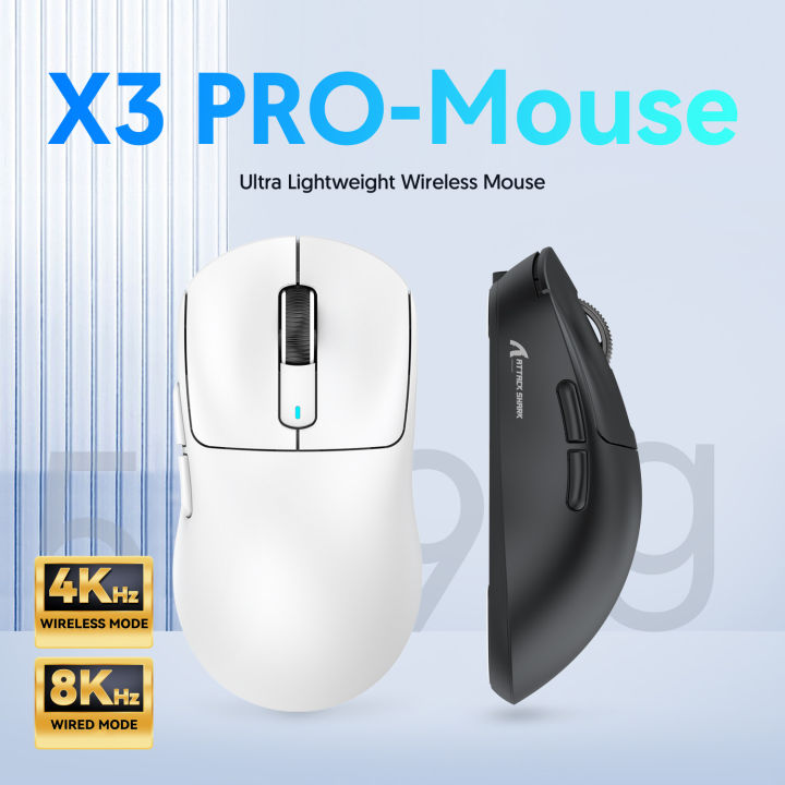 Attack Shark X3Pro X3 Wireless Mouse Lightweight PAW3395 26000dpi Tri ...