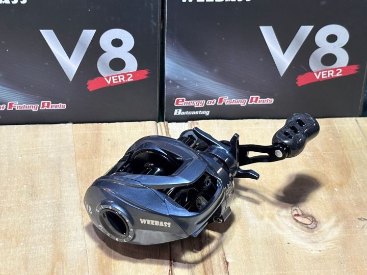 รอกหยดน้ำ (เวอร์ชั่น2024) weebass. v8 ver 2 สี ซิลเวอร์ สีกรมดำมุก น๊อปแต่งรุ่นใหม่ สปูนใหม่ ...