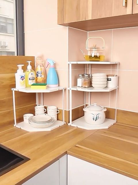 Corner Pot Storage Rack For Kitchen Organization Storage Pan/Pot Rack ...