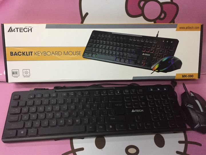 A4tech MK-590 backlit Keyboard and Mouse gaming | Lazada PH