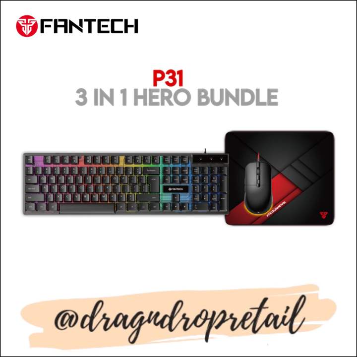 FANTECH P31 HERO 3 in 1 Gaming Bundle SHIKARI K515 RGB Gaming Keyboard ...