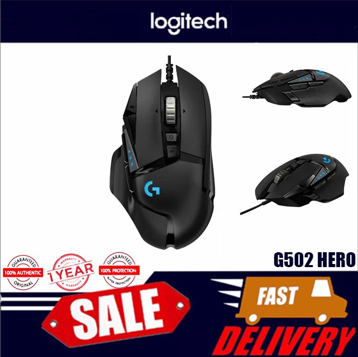 เมาส์เกมมิ่งแบบมีสาย Logitech G502 Hero สำหรับพีซี Th