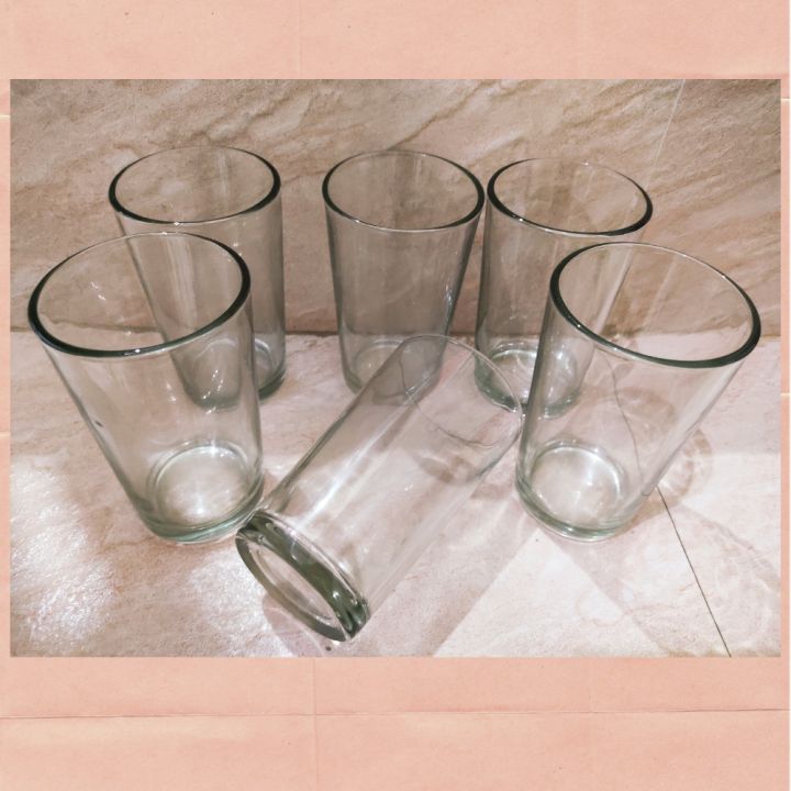 6pcs 12oz clear glass baso glassware #212 juice glass drinking glass ...