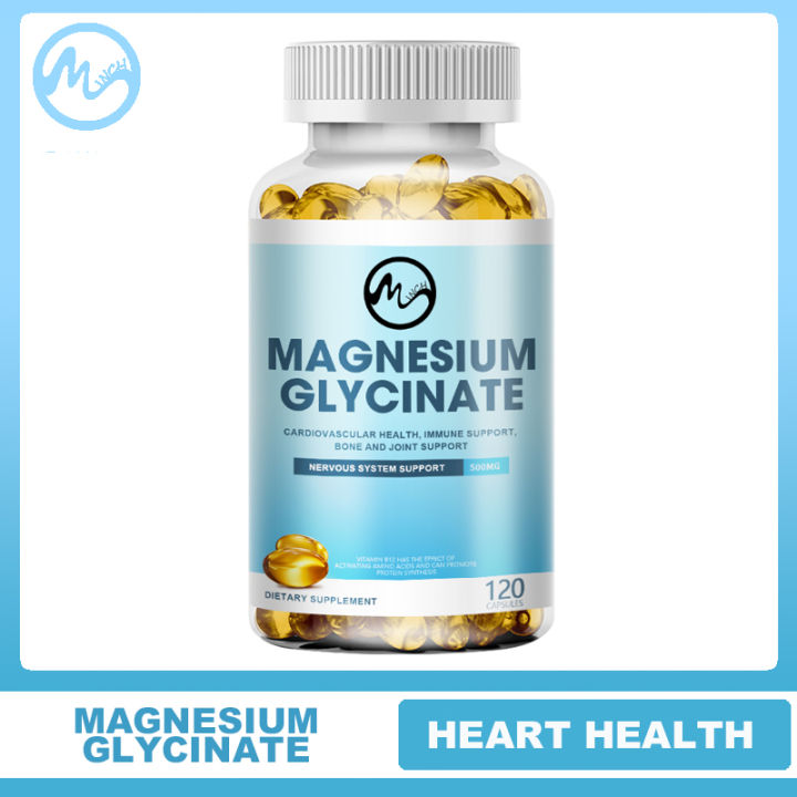 Minch Magnesium Glycinate Capsules 500mg Support Bone Immune System ...
