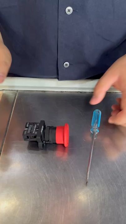 LANB2-ES542 อีเมอร์เจนซี่สวิทช์ Emergency Switch สีแดง 1NC รู22mm. "C ...