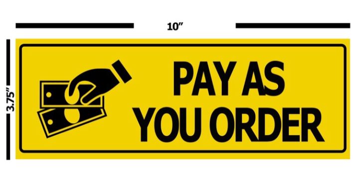 Pay as you order Signage | Lazada PH