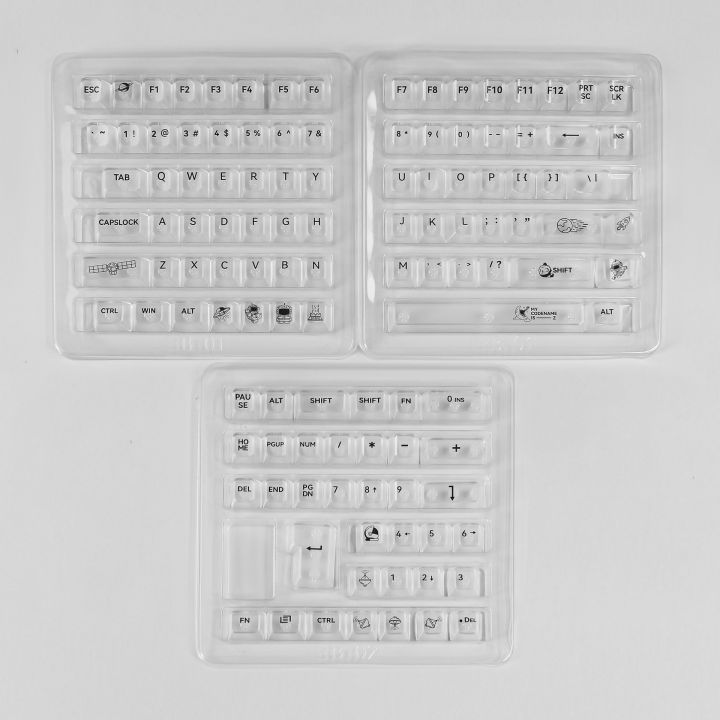 Customized Transparent Icy Feeling Keycaps MDA Height ABS Cute ...