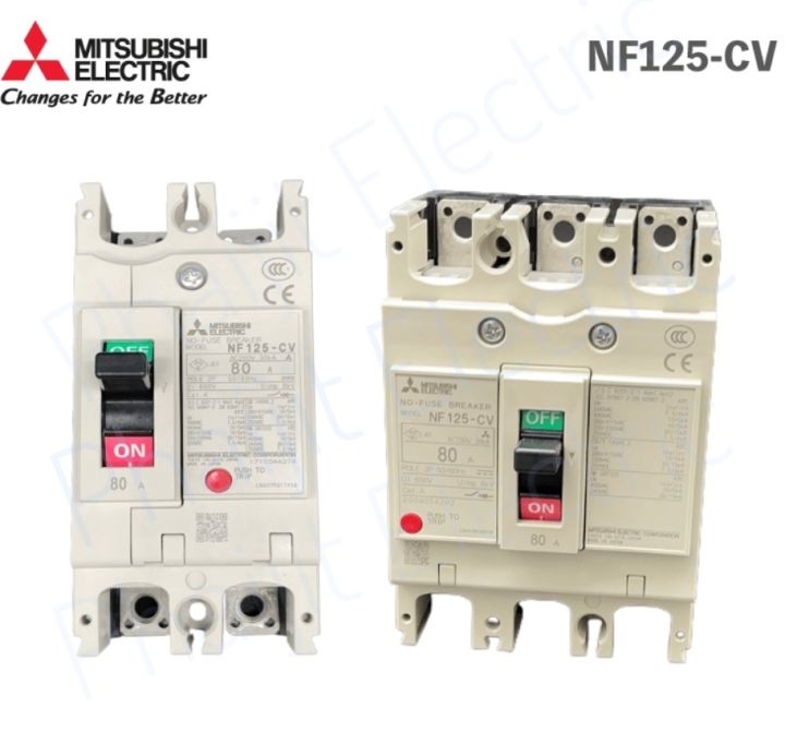 NF125-CV 3P 50A - มิตซูบิชิ - เบรกเกอร์ MCCB รุ่น NF125-CV, 50A, 10kA, 3 Poles MITSUBISHI MCCB ...