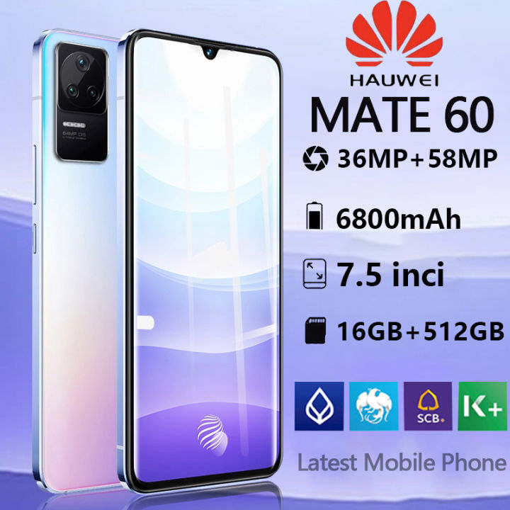 【รับประกัน 1 ปี】ของแท้100% Hau wei MATE 60 5G 7.5นิ้ว โทรศัพท์มือถือ แรม16GB รอม512GB Smartphone ...