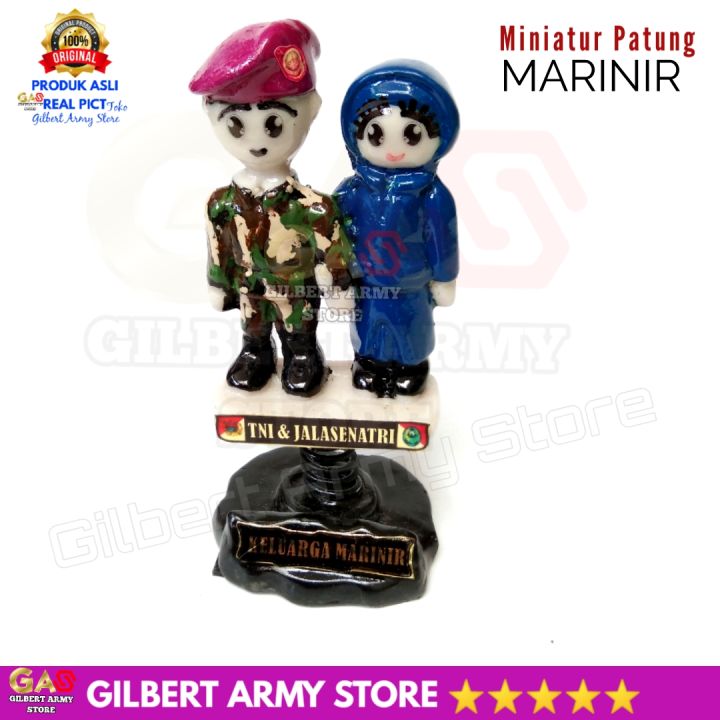 GILBERT ARMY STORE Miniatur Patung Tni Marinir Pasangan Couple Pajangan ...