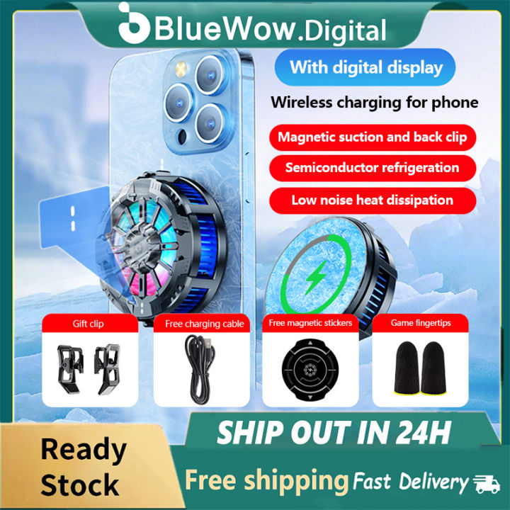 ที่วางพัดลมโทรศัพท์ X106 BlueWow ที่ตั้งโทรศัพท์มือถือหม้อน้ำที่ยึดเกมพัดลม USB ตัวชาร์จไฟสำหรับ ...