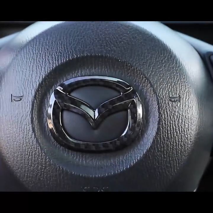 Stainless Mazda Emblem Logo Sticker For Steering Wheel fit Mazda 2 Mazda 3 Mazda 6 Axela CX4 CX5 ...