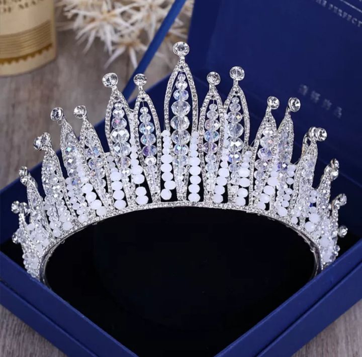 Intan Crown - Mahkota Pengantin Mewah - Wedding Crown Besar Silver ...
