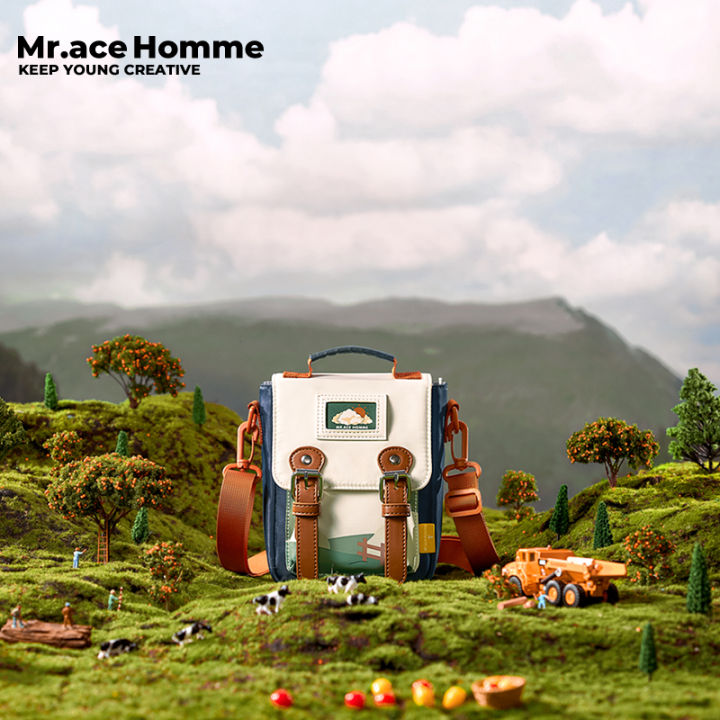 Mr. Ace Homme Pastoral Series สาวๆย้อนยุคมินิกระเป๋าขนาดถือได้เนื้อแฟชั่นกระเป๋าสะพายไหล่ขนาด ...