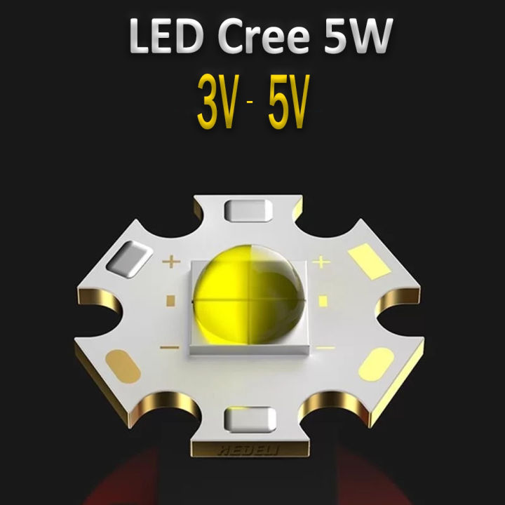 Bóng Led Cree 5V - 3W, 5W siêu sáng (Trắng, Vàng, Trung tính) Chip Led ...