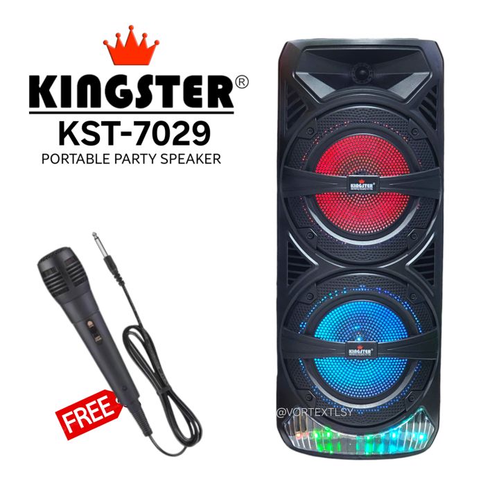 KINGSTER KST-7029 PORTABLE KARAOKE BLUETOOTH SPEAKER with WIRED ...