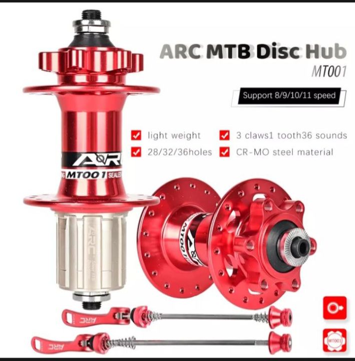 ARC Hubs 32Holes 36 Holes 100/135mm MTB Hubs for 8 9 10 11 speed Front ...