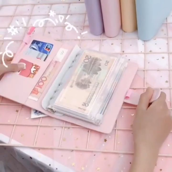 A6/A5 PU Leather Binder Cash Planner Notebook Zipper Folder Storage ...