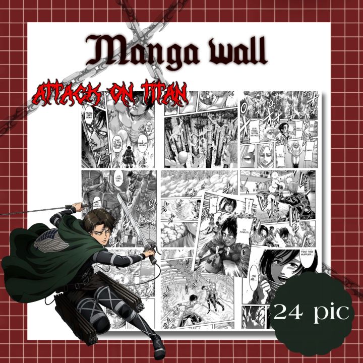 manga wallpaper attack on titan ภาพมังงะ ภาพตกแต่งห้อง | Lazada.co.th