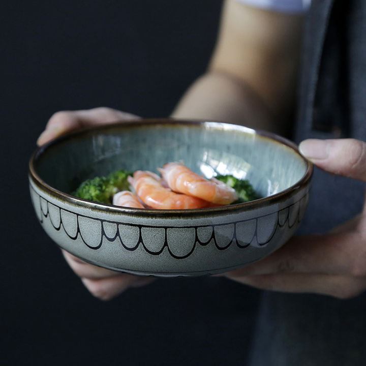 OMK Japanese style ceramic 7 inch bowl 700ML | Lazada