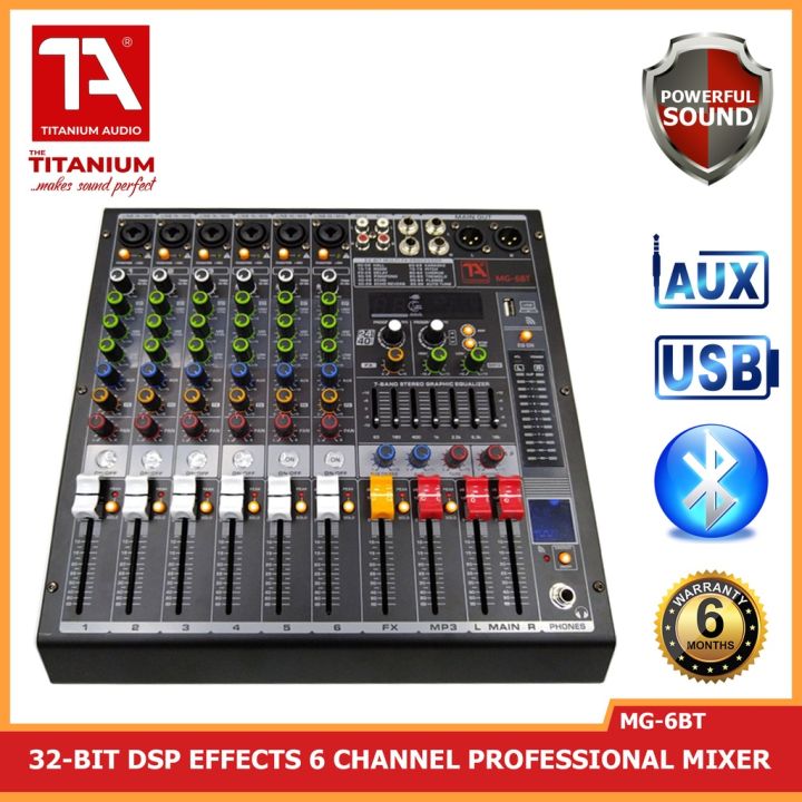Titanium Audio Mixer MG-6BT Original | Lazada PH