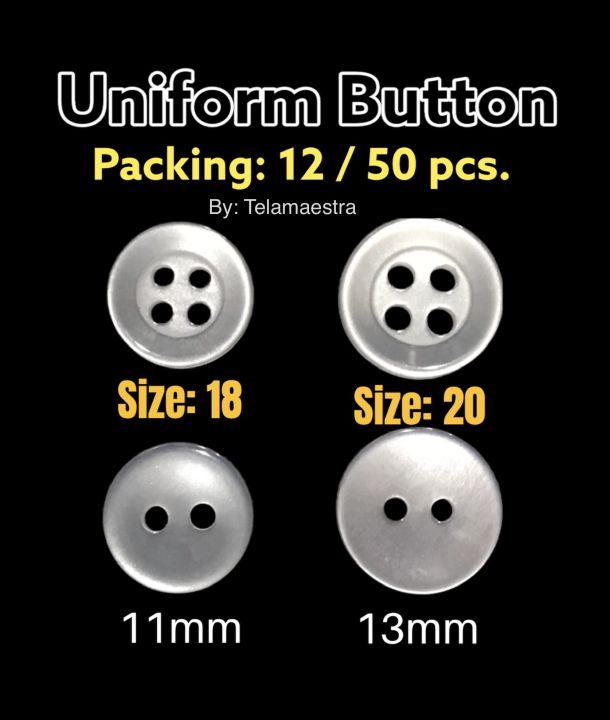 Polo Buttons / Blouse Buttons / Uniform Buttons (per pack) | Lazada PH