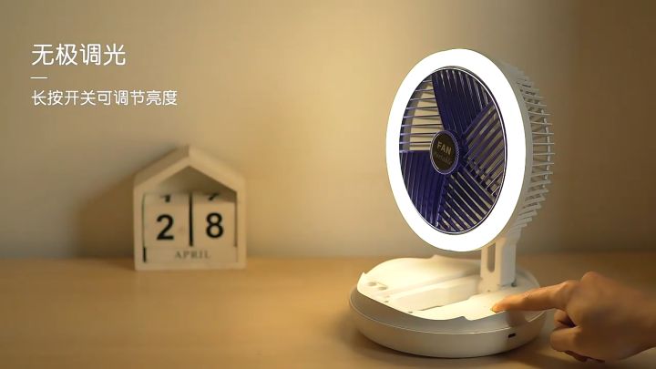 Desktop Electric Fan with Remote Wall Mounted Night Light Fan Air ...