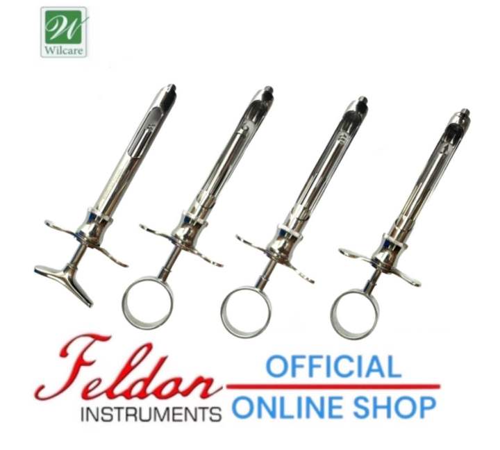 Aspirating Dental Cartridge Syringe T-Handle/ Ring Handle/ 3 Ring ...