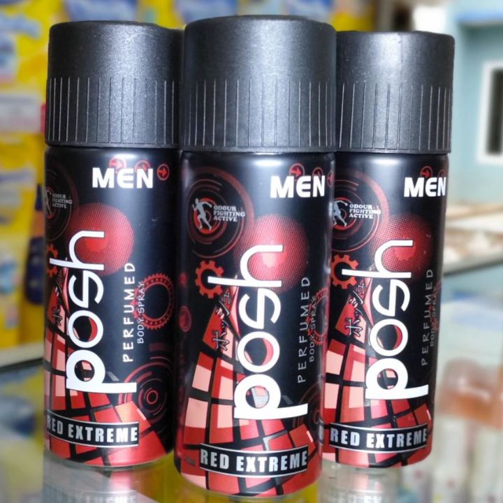 POSH MEN BODY SPRAY RED EXTREME 150 ML / DEODORANT SPRAY POSH MEN MERAH ...