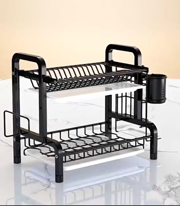 Rak Piring Stainless 2 Susun / 3 Susun Peralatan Dapur Tingkat Tempat ...