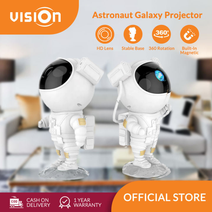VISION Astronaut Galaxy Projector Star Projector Night Lamp USB Starry ...
