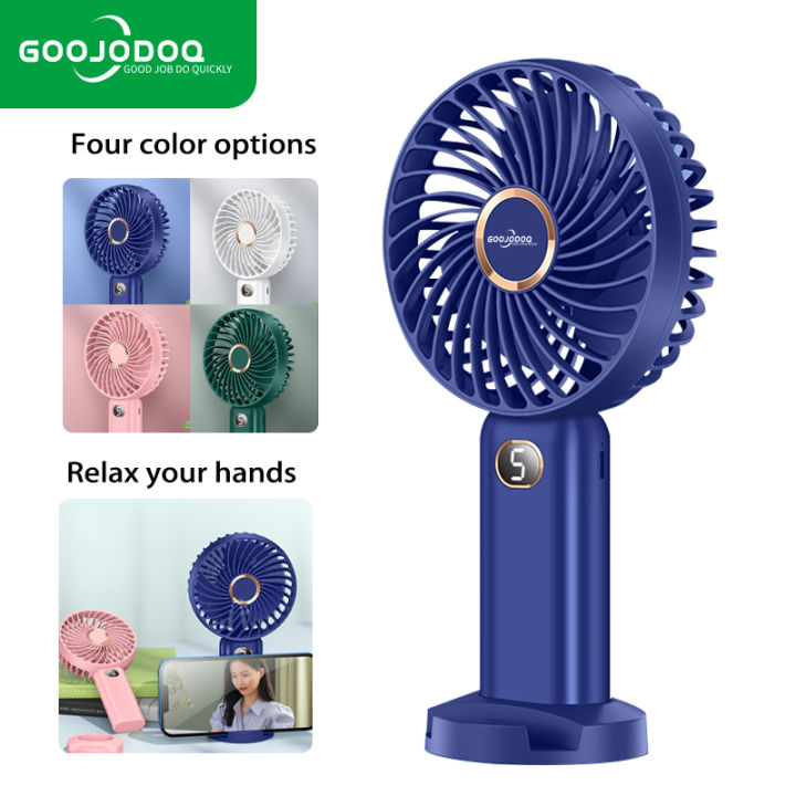 GOOJODOQ New Mini Fan Electric Fan For School Rechargeable Handheld Fan ...