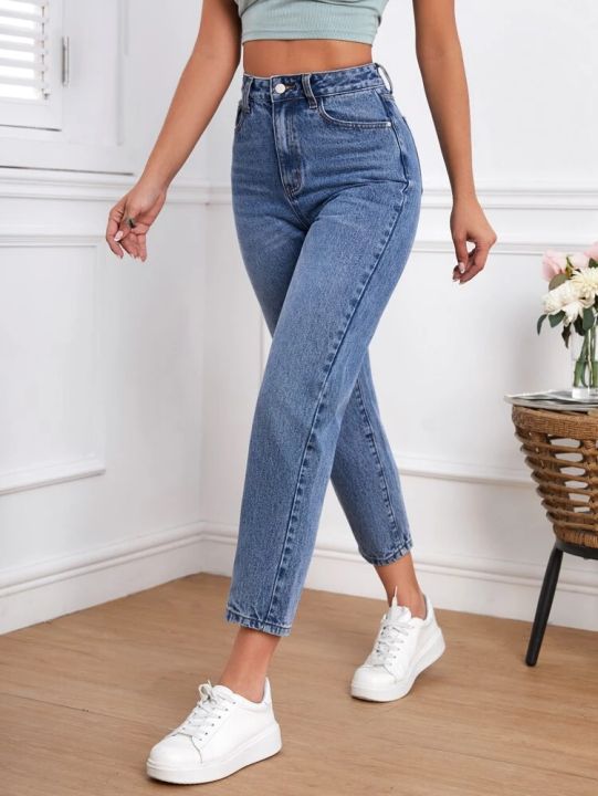 high waist mom fit jeans | Lazada PH