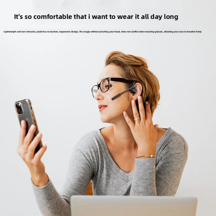 Wireless Bone Conduction Bluetooth Earphones with CVC Dual Noise ...