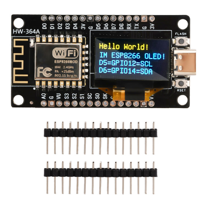 Nodemcu ESP8266 Development Board Serial wifi Module CH340G with 0.96 ...