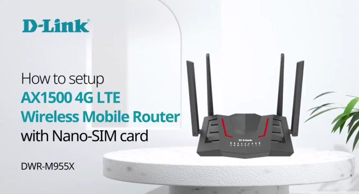 D-Link DWR-M955X เราเตอร์ AX1500 4G LTE Wireless Mobile Router Wi-Fi 6 ...