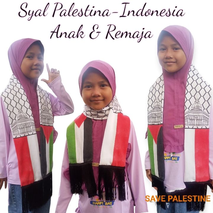Syal Palestina Indonesia Anak-anak dan Remaja #save Palestine #free ...