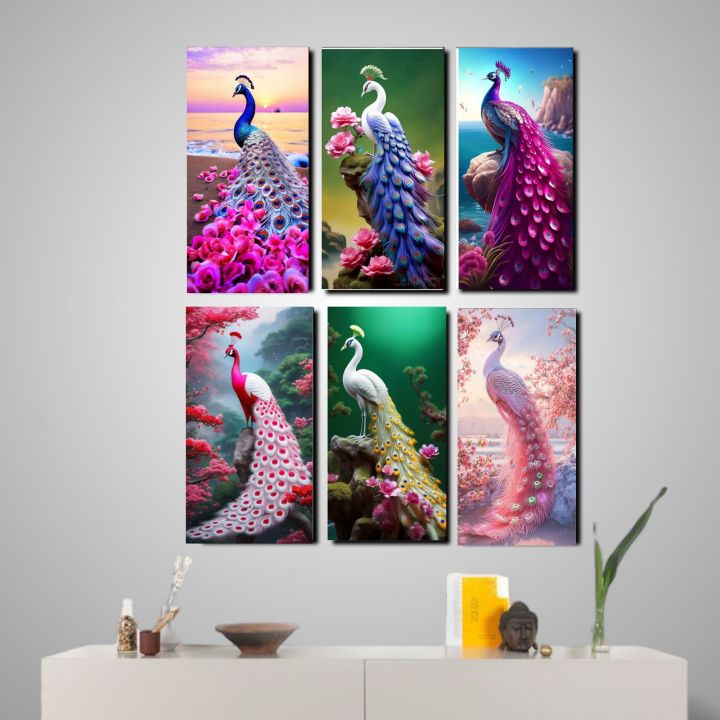 FLATSTONE HIASAN DINDING BURUNG MERAK AESTHETIC (15X30 CM ) KAMAR ...