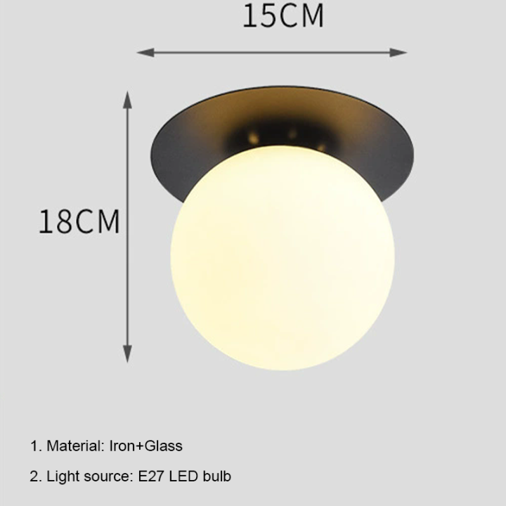Glass Ceiling Light Nordic Modern Indoor Lighting Room Decor For ...