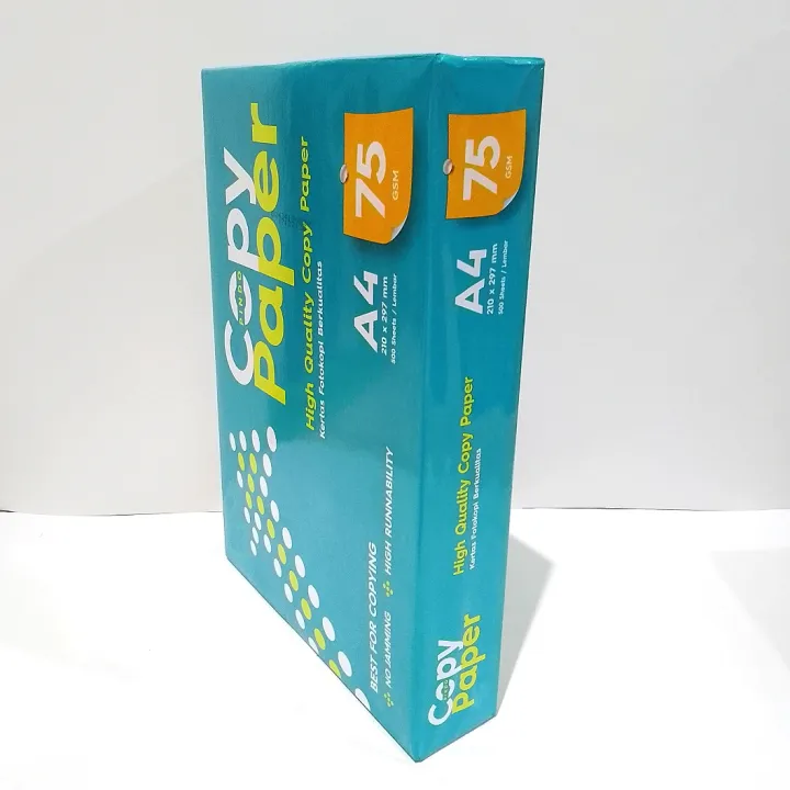 1 Rim Kertas HVS A4 Copy Paper 75 Gram Isi 500 Lembar | Lazada Indonesia
