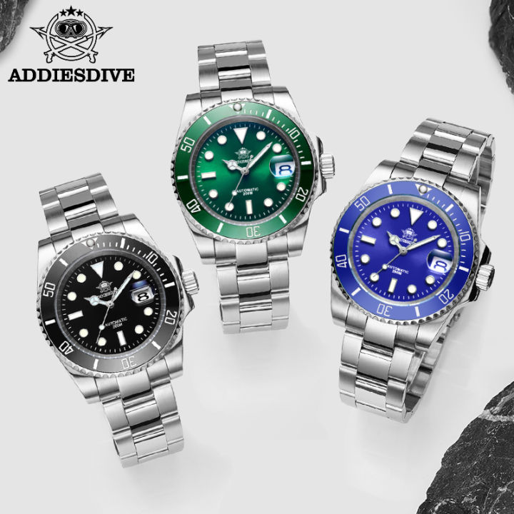 ADDIESDIVE Luxury Men's Automatic Watch BGW9 Luminous 200m Waterproof ...