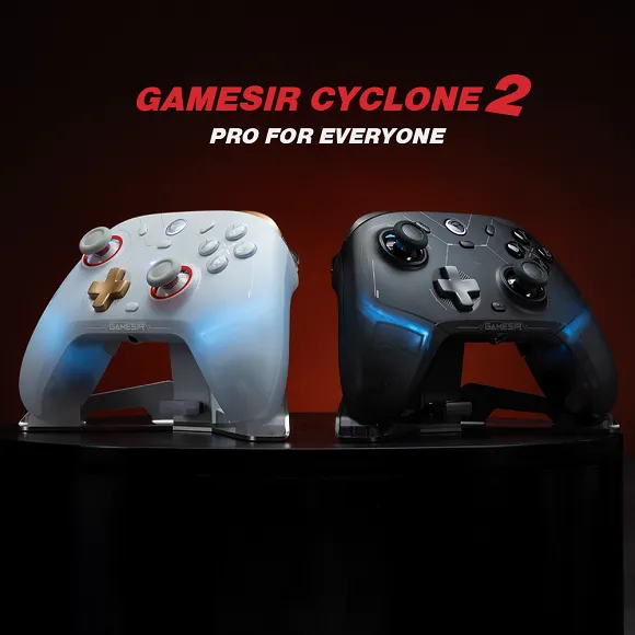 GameSir Cyclone 2 Bluetooth Gamepad with Hall Effect Wireless Gaming ...