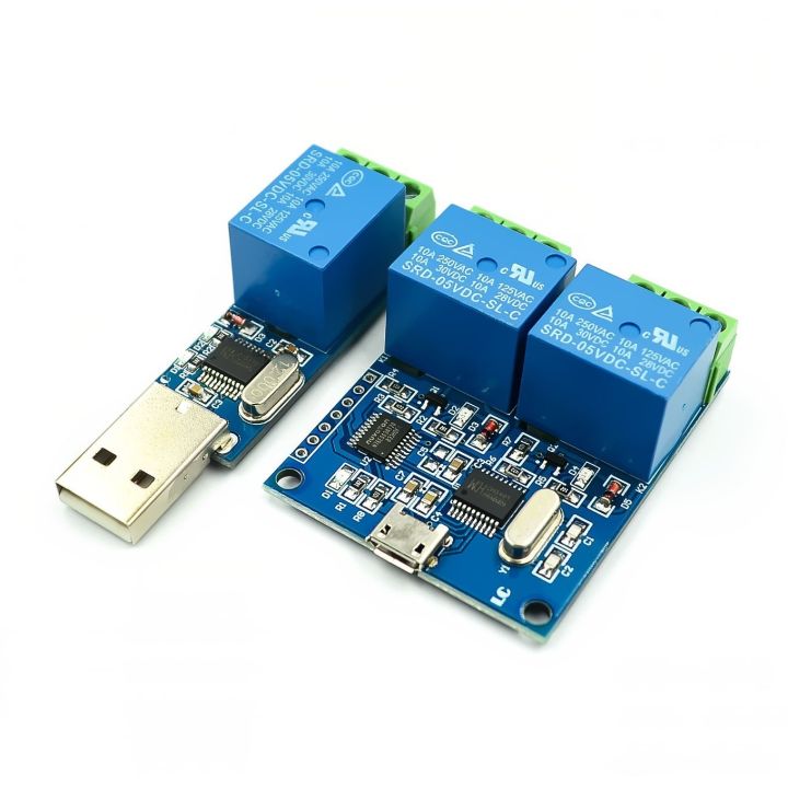 LCUS-1 type 1/2 channel USB Relay Module Electronic Converter PCB ...